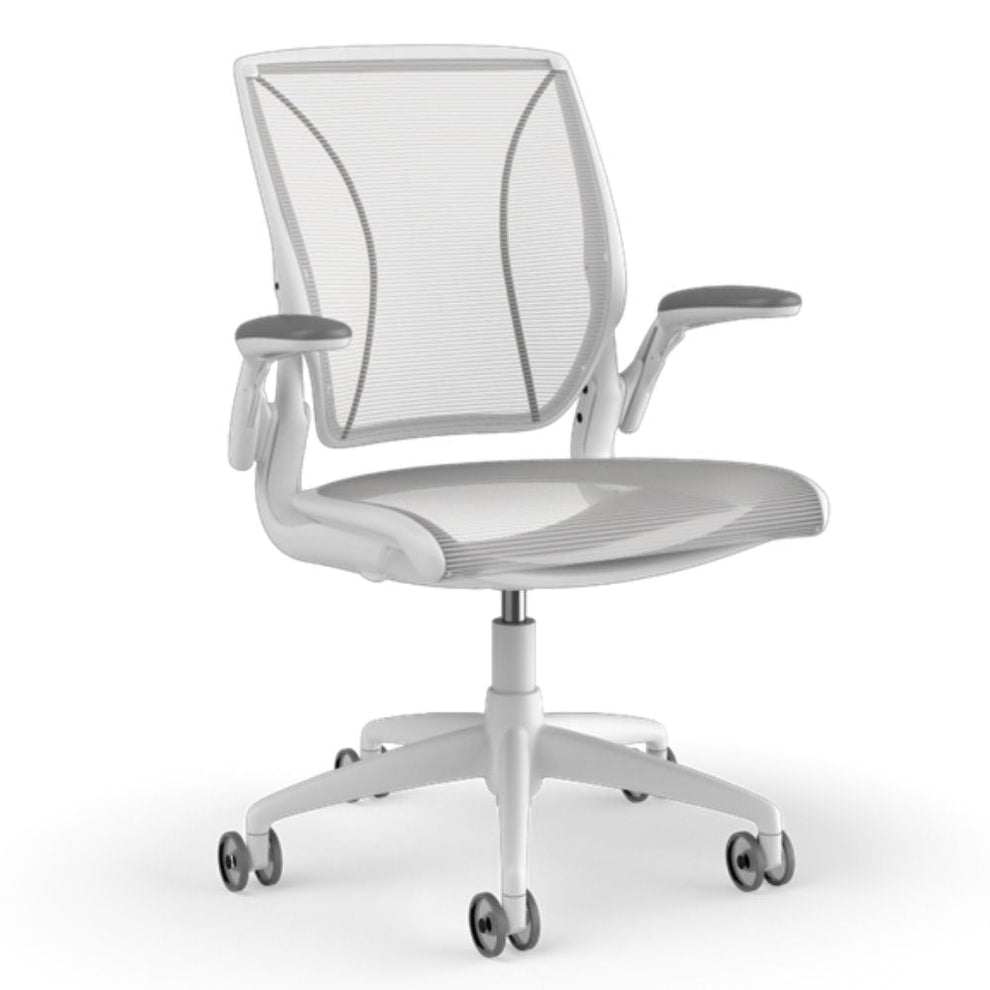 Ergonomic Task Chair - HUMANSCALE WORLD - Mesh and Fabric Color White ...
